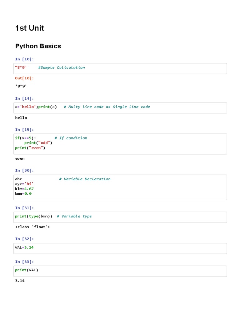 1st Unit Jupyter Notebook Pdf Arithmetic Computing 2209