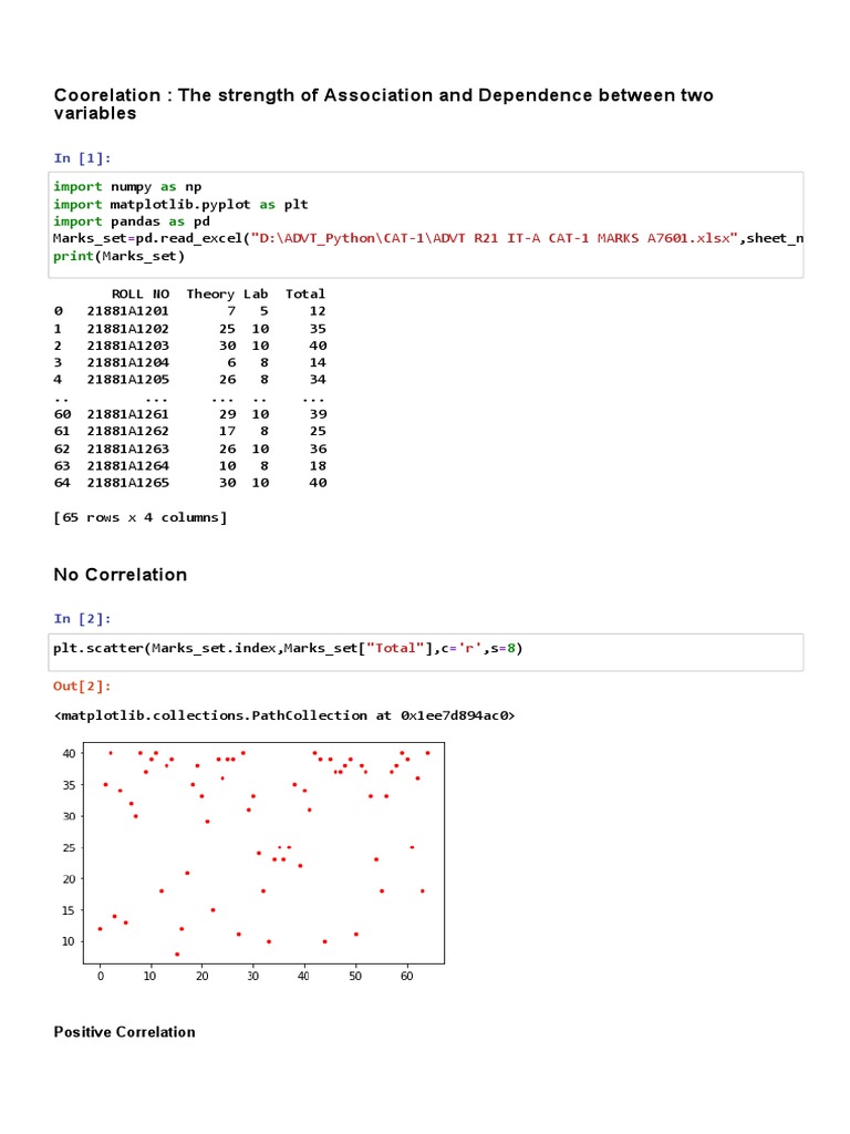 Correlation - Jupyter Notebook | PDF