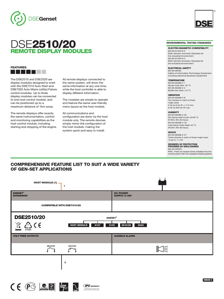 Dse2510 20 Data Sheet | Download Free PDF | Electromagnetic ...