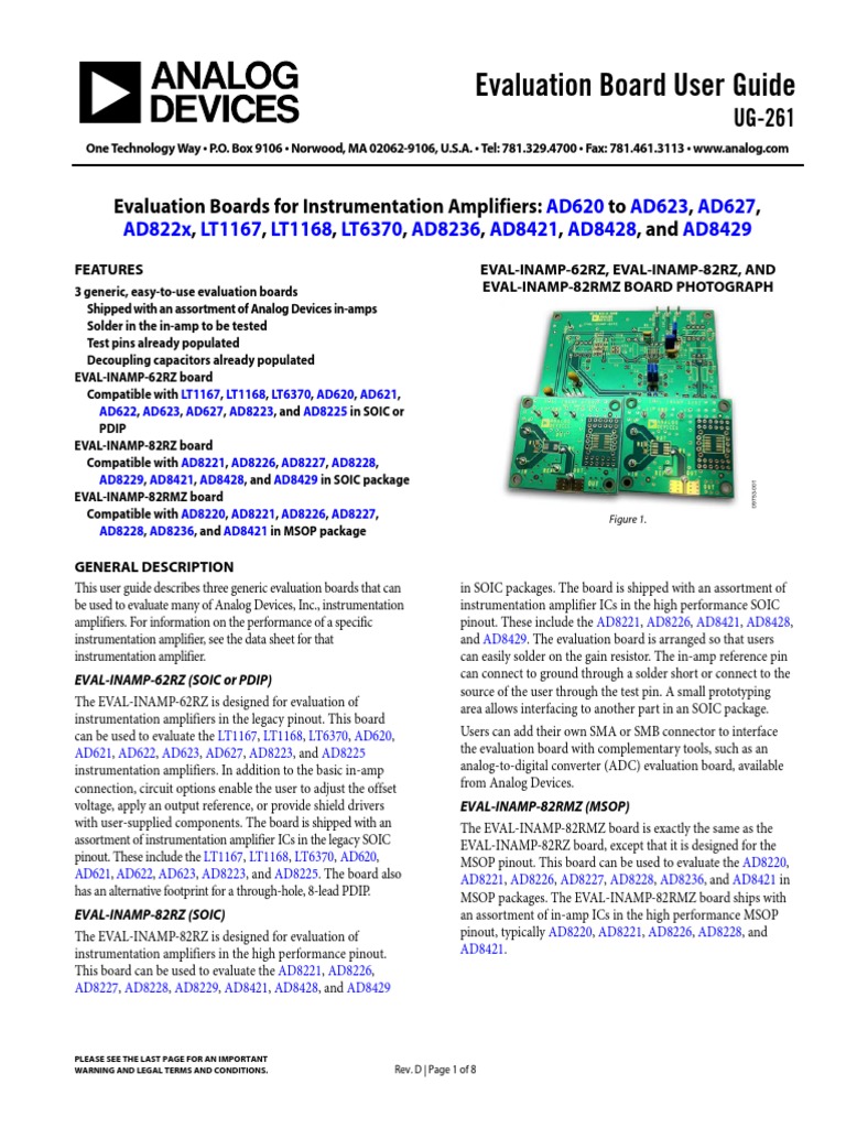 Evaluation Boards For Instrumentation Amplifiers - UG-261 | PDF | Electrostatic Discharge ...