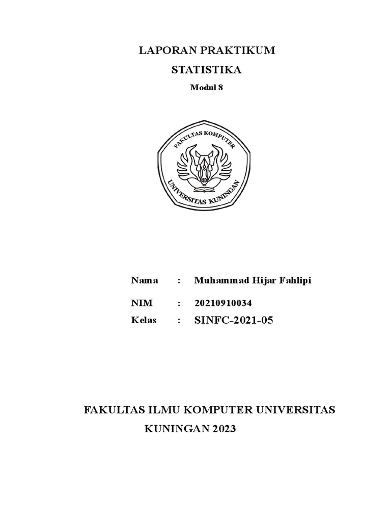 Laporan Praktikum Statistika Modul | PDF