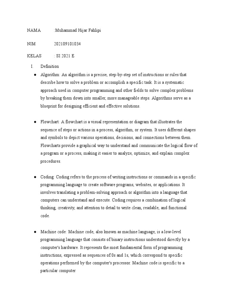 Programing Language Pdf Computer Programming Algorithms