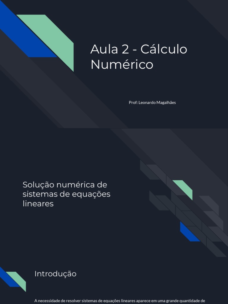 Cálculo Numérico Aula02 | PDF | Matemática aplicada | Analise matemática