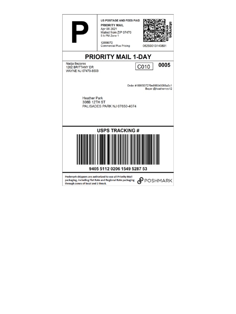 Pre-paid Mailing Label | PDF