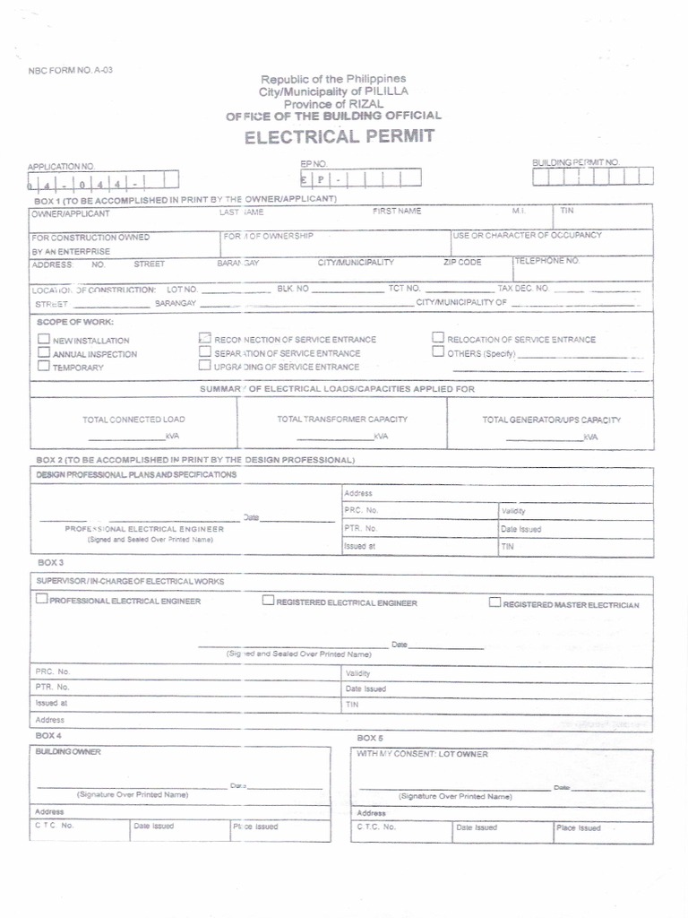 Electrical Permit | PDF