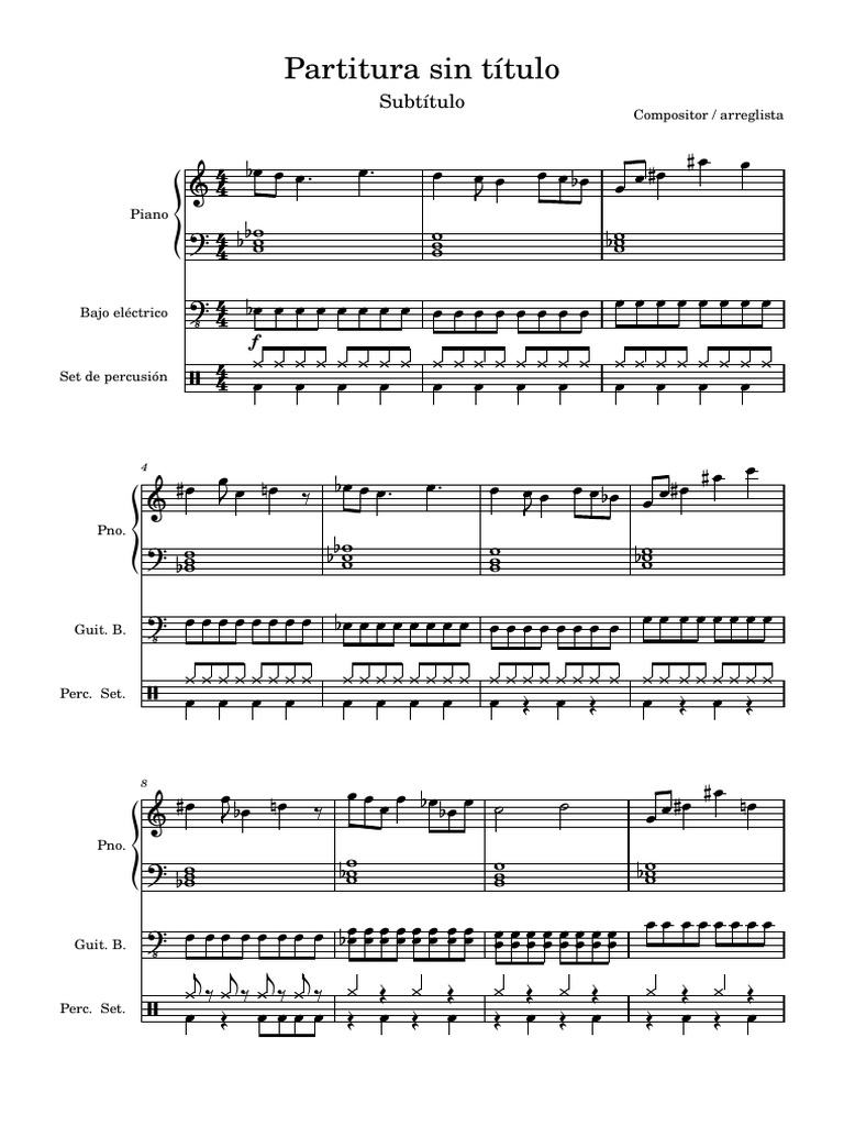 Partitura Sin Título | PDF