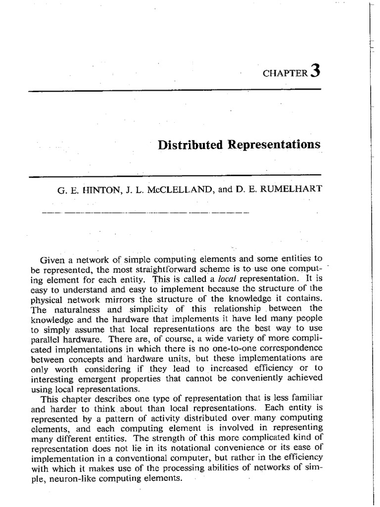 1986 Distributed Representations | PDF
