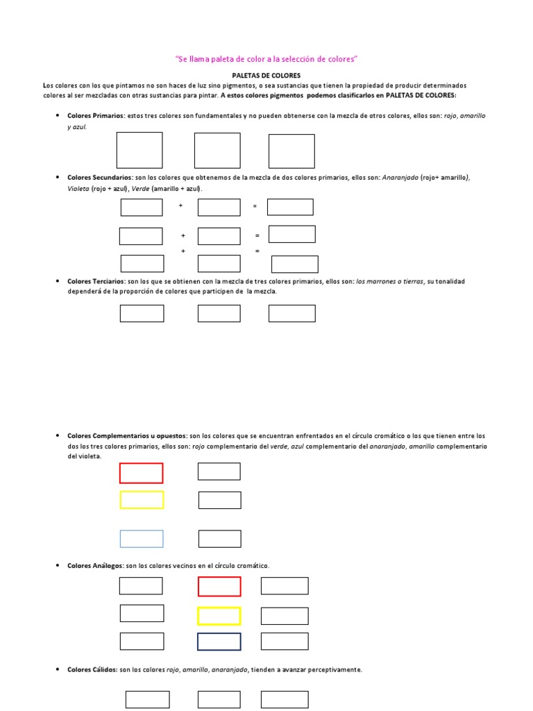Paletas de Colores | PDF