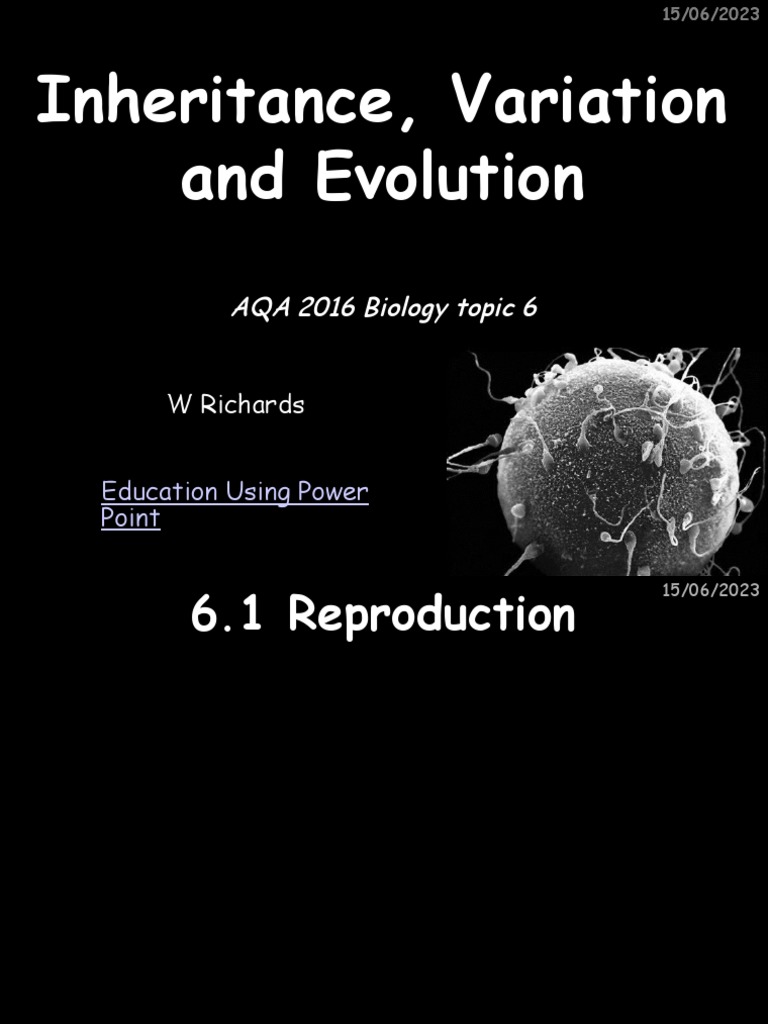 Biology 6 - Inheritance Variation and Evolution | PDF