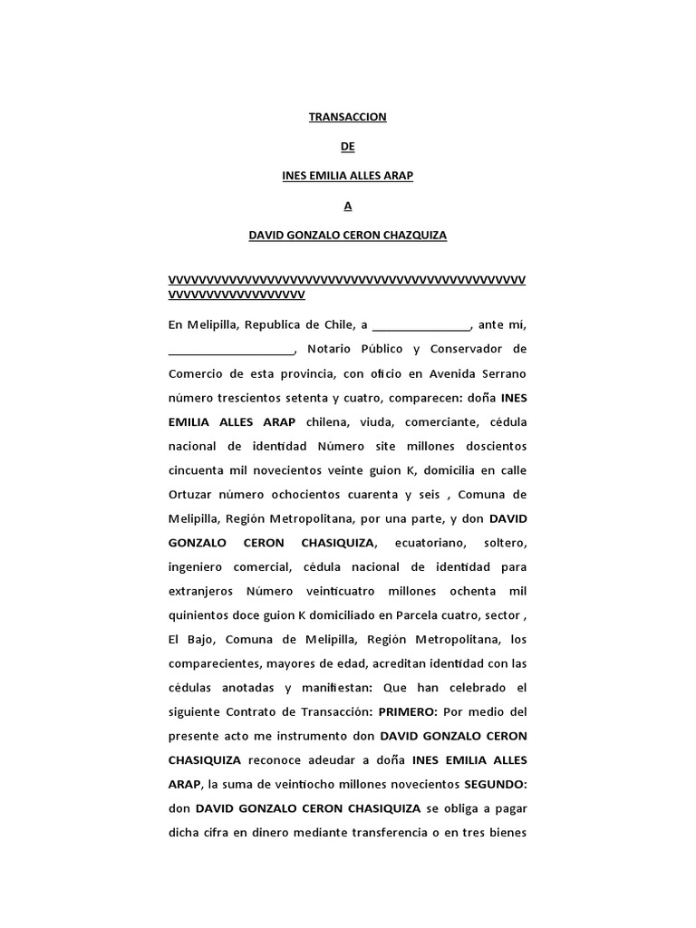 Transaccion David Ceron | PDF