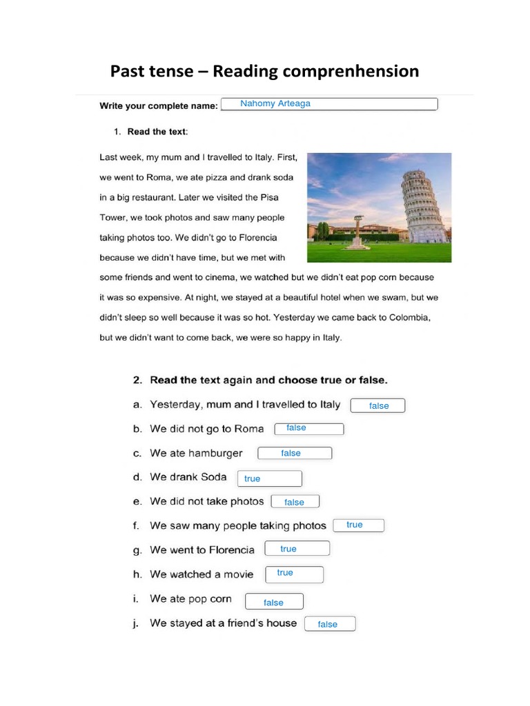 Kids' Past Tense Practice | PDF