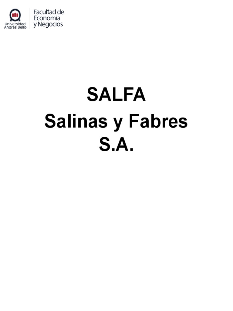 SALFA | PDF | Logística | Calidad (comercial)