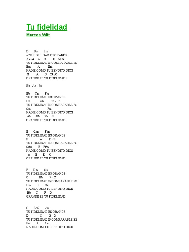 Tu Fidelidad | PDF
