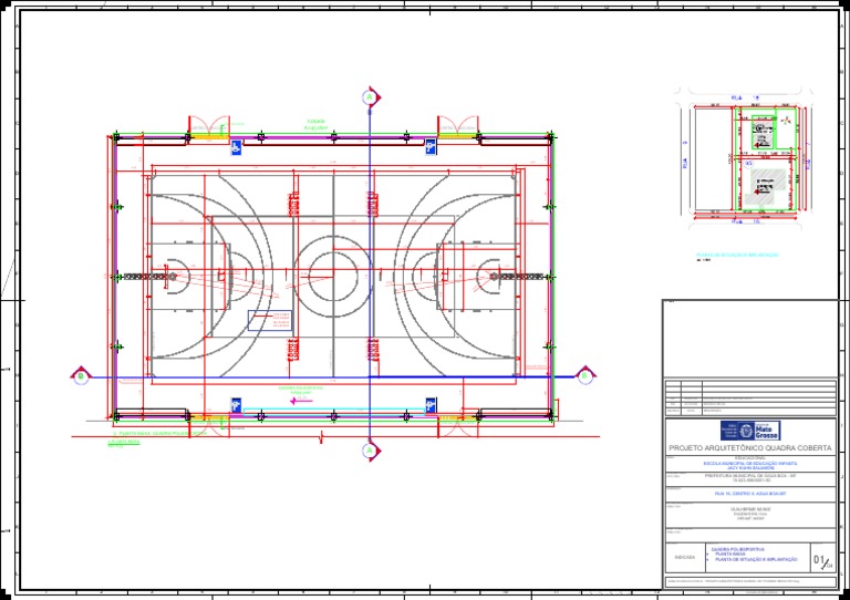 Projeto Arquitetonico Quadra Jacy Padrao Seduc r01-01 | PDF