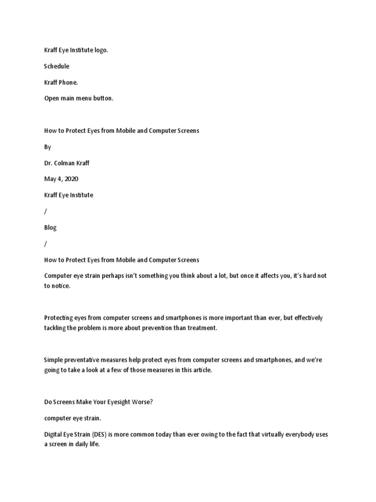 Kraff Eye Care | PDF