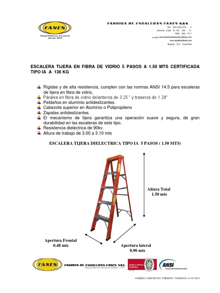 Ficha Técnica Escalera Esc-04 | PDF