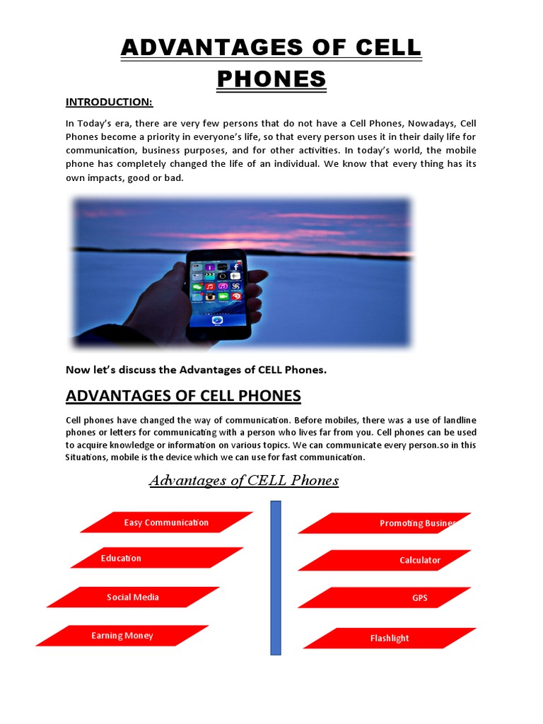 Advantages of Cell Phones | PDF
