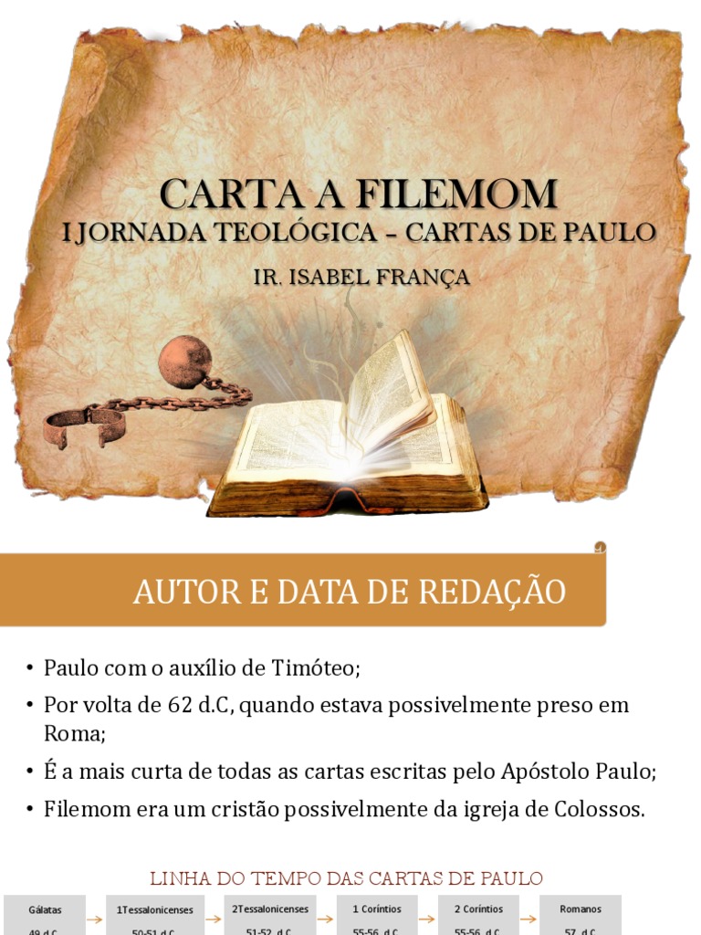 Estudo Da Carta de Paulo A Filemom | PDF | Epístola a Filemon ...