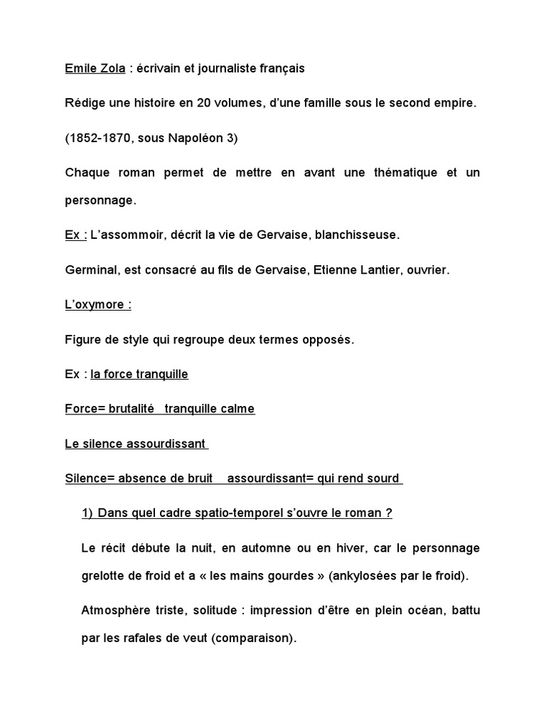 Emile Zola, Germinal | PDF