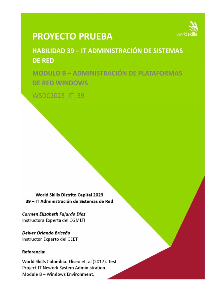 WSDC - 2023 - Modulo B - Plataforma Windows | PDF | Dirección IP | sistema de nombres de dominio