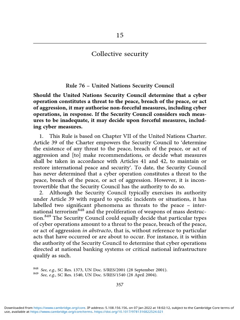 Collective Security | PDF | United Nations | International Relations