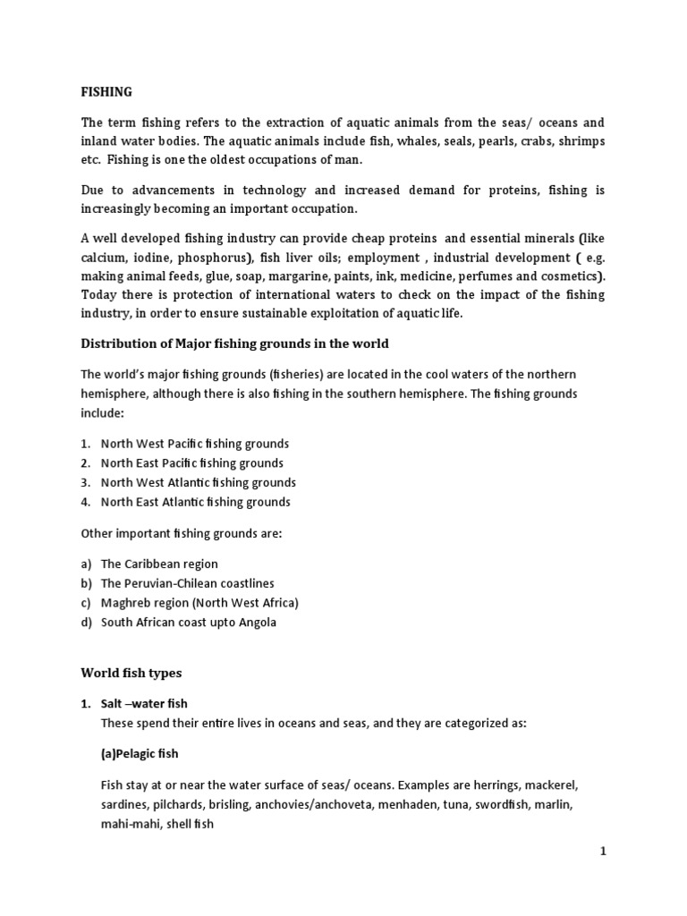S.6 Geo Fishing | PDF | Fishery | Fishing Industry