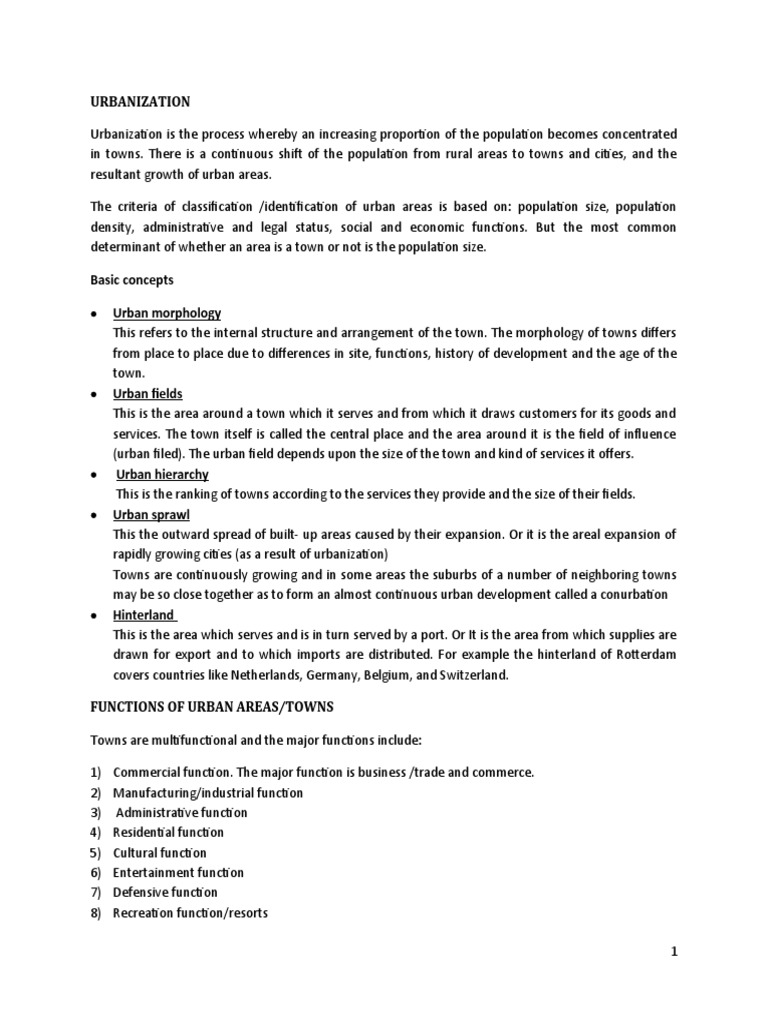 S.6 GEO URBANIZATION Revised 2015 | PDF | Port | Slum