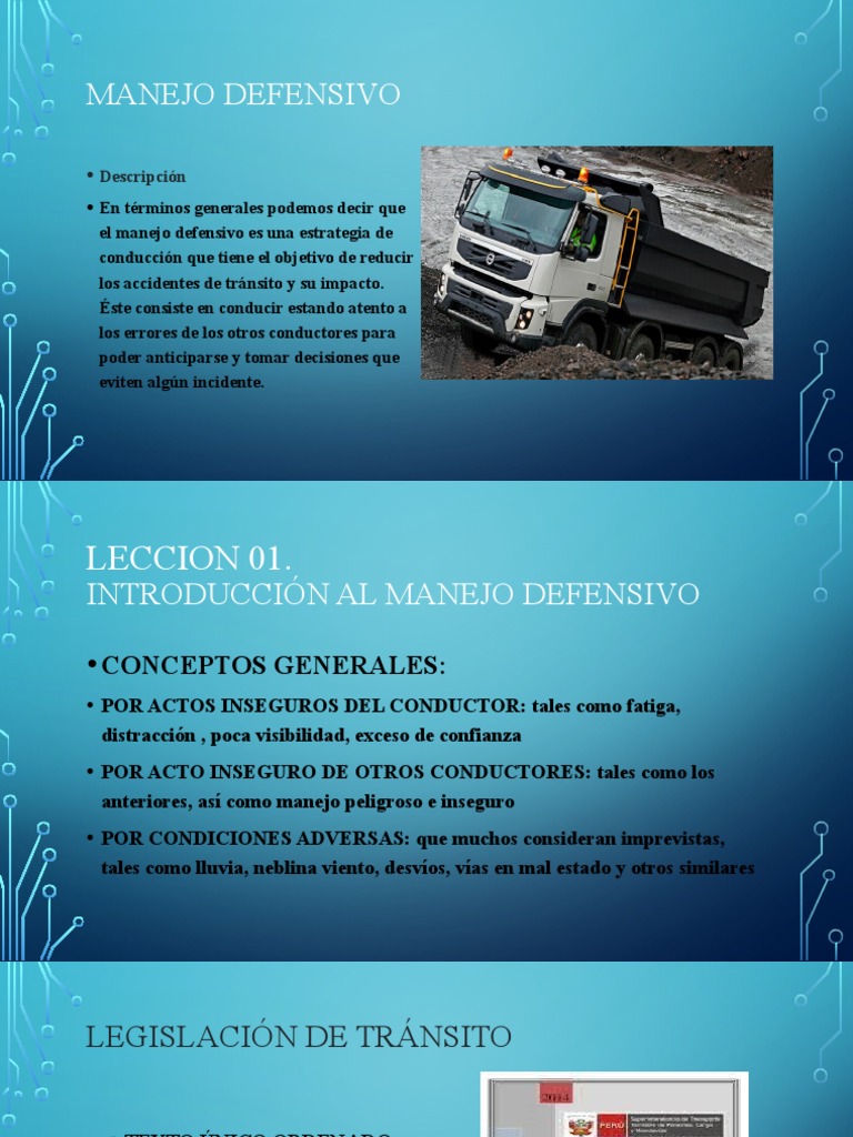 Manejo Defensivo | PDF | Seguridad vial | Camión Manejo Defensivo | PDF | Seguridad vial | Camión