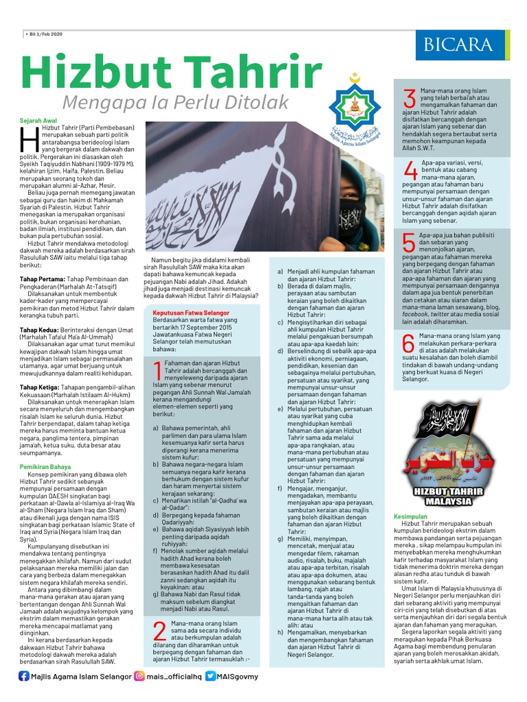 Bahaya Ajaran Hizbut Tahrir di Selangor | PDF