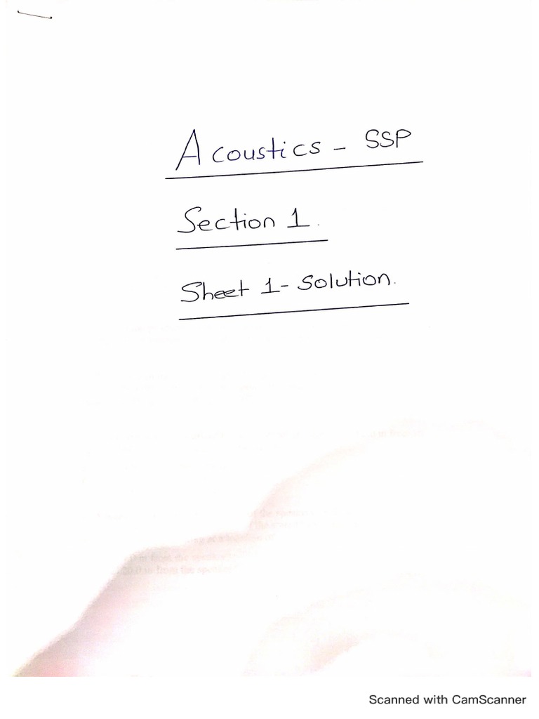 Acoustics Section1 | PDF