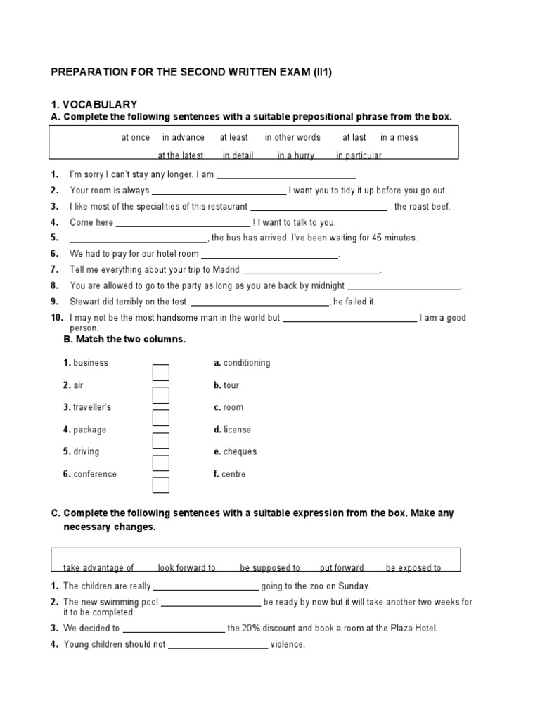 Second Written Exam Preparation Guide | PDF