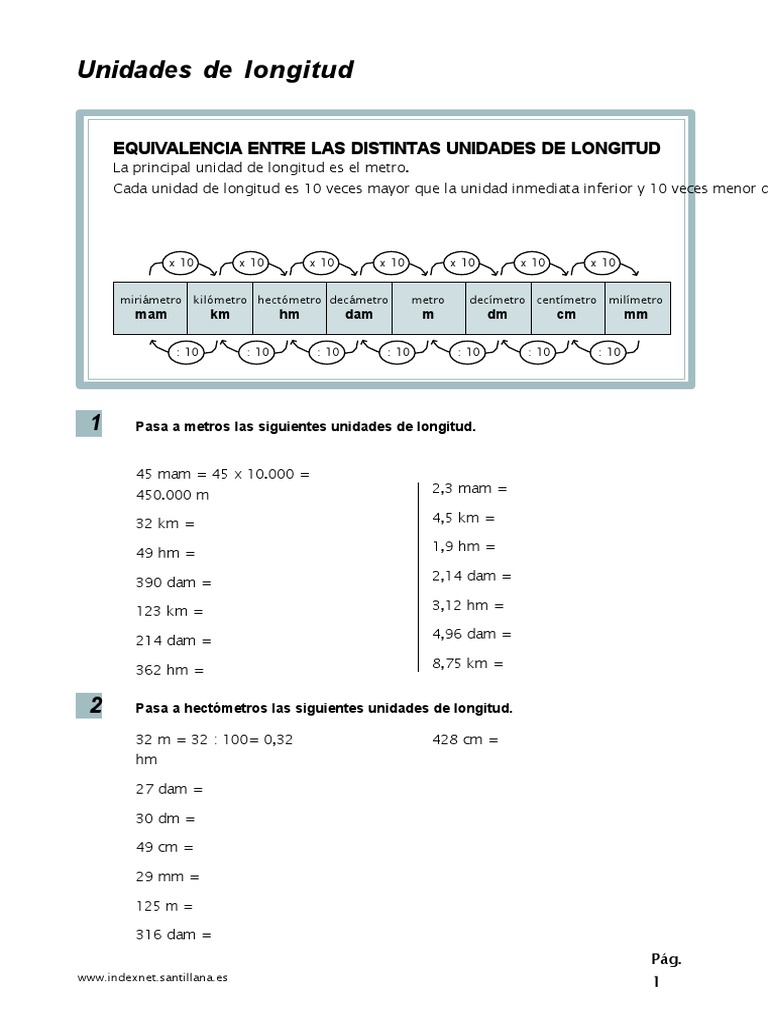 Unidades de Longitud | PDF | Metrología | Unidades de medida Unidades de Longitud | PDF | Metrología | Unidades de medida
