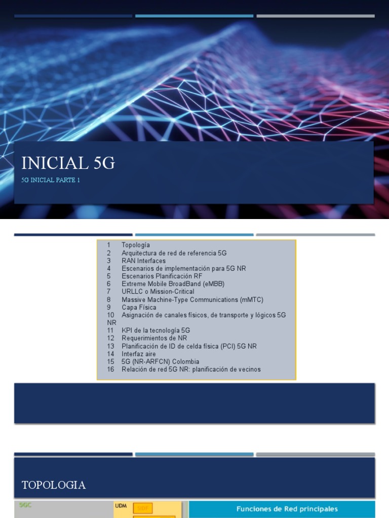 Manual Inicial Parte 1 5G | PDF | Lte (Telecomunicaciones) | Red de arquitectura