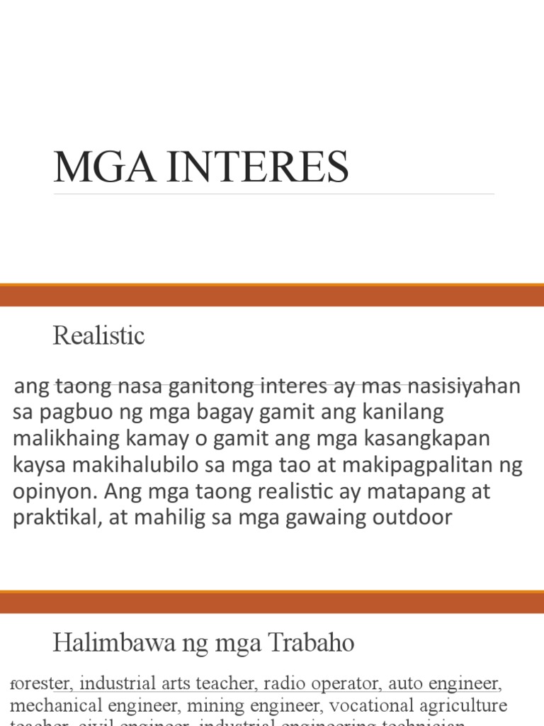 Mga Interes | PDF