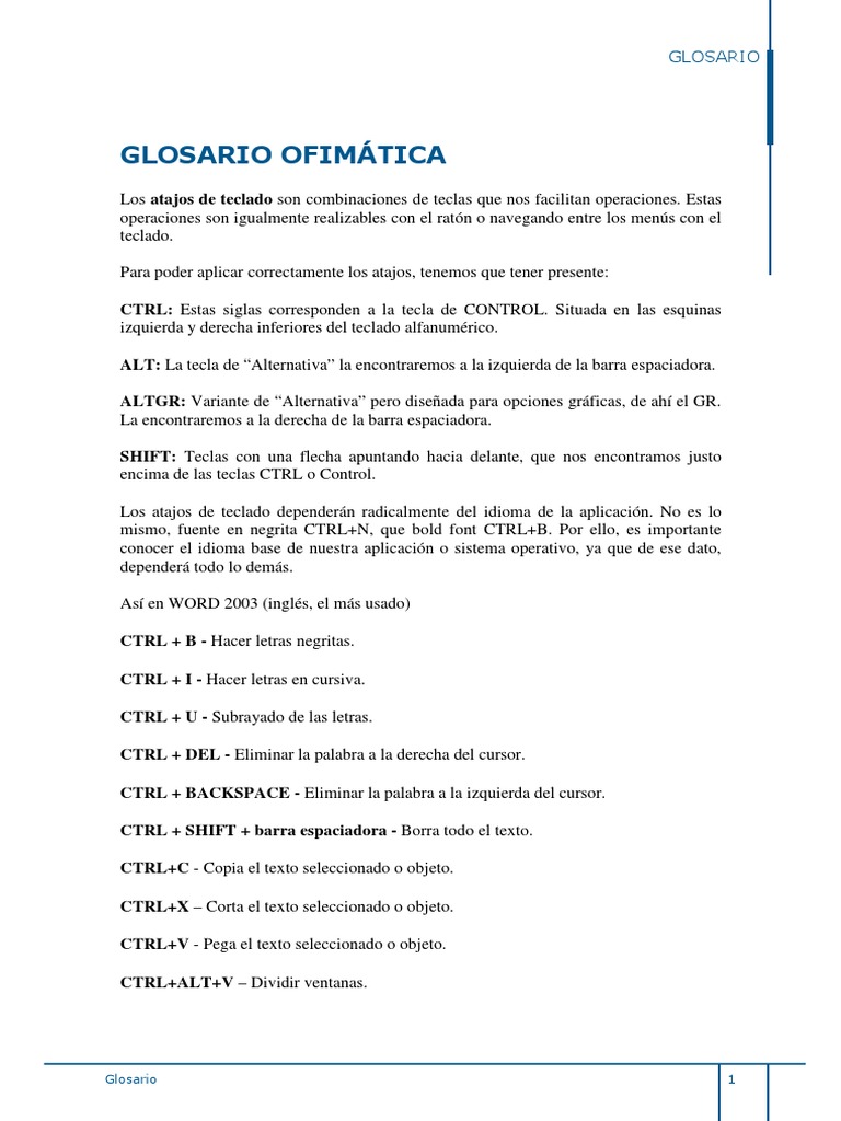 Glosario Ofimática | PDF