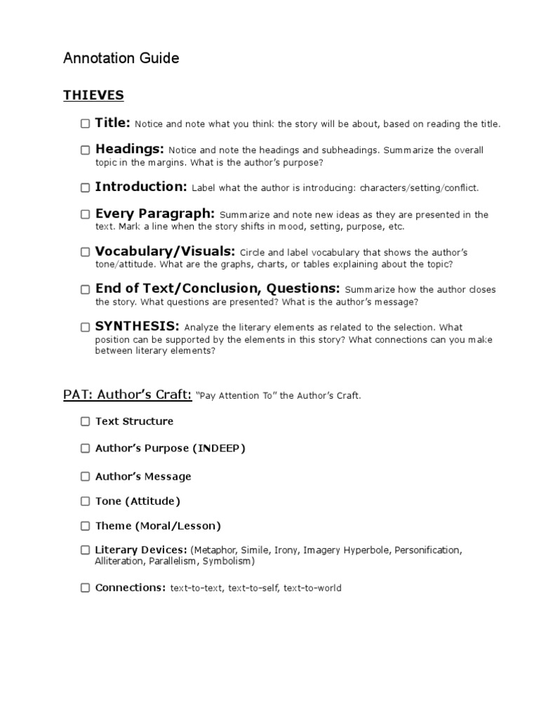 Annotation Guide | PDF