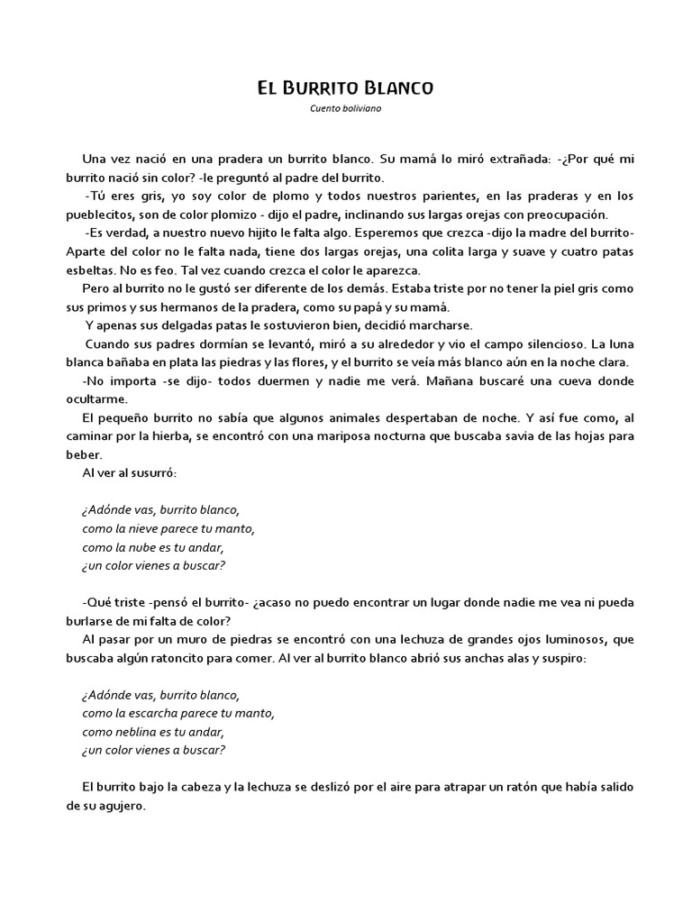 El Burrito Blanco | PDF