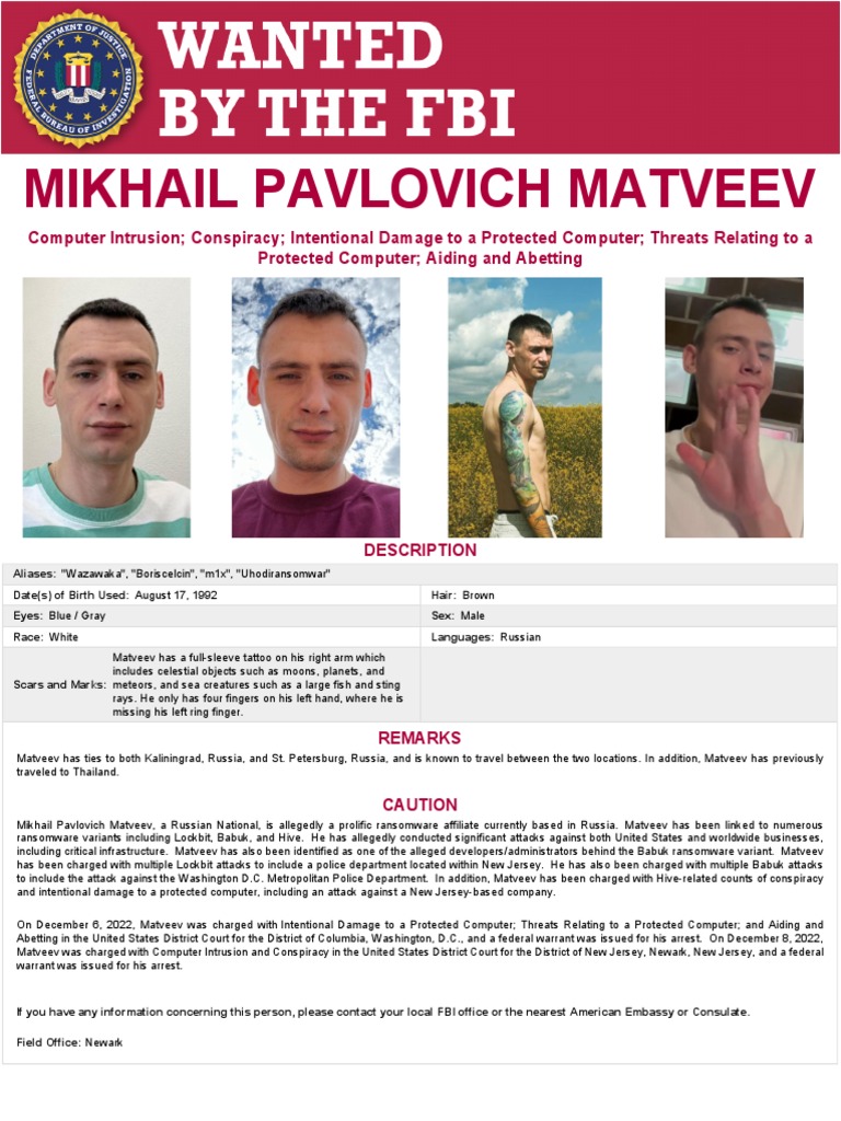 Mikhail Pavlovich Matveev | PDF | Ransomware | Crimes