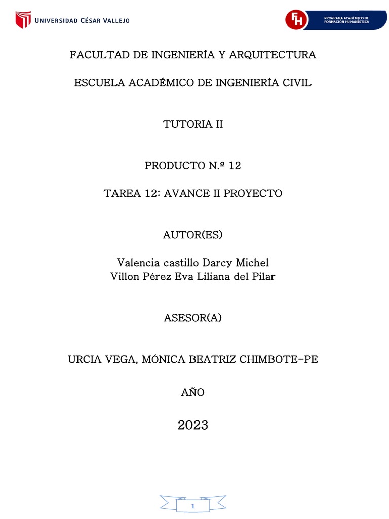 Tarea 12 - Avance Ii Proyecto | PDF