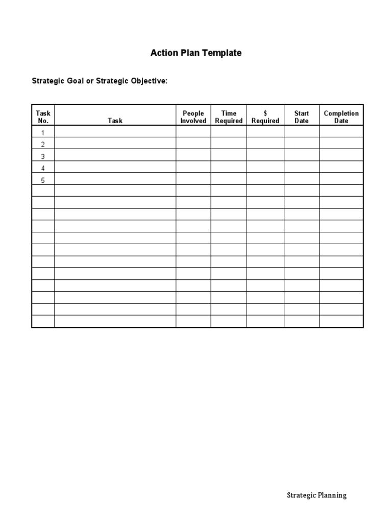 Action Plan Template 2 | PDF