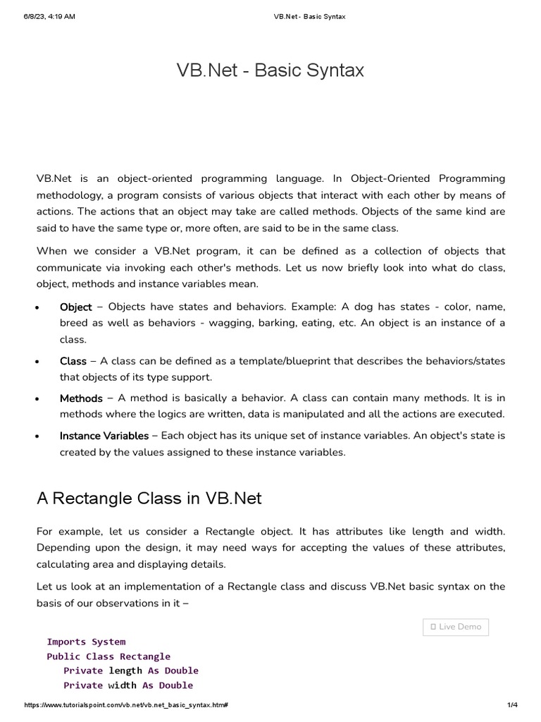 Basic Syntax | PDF | Method (Computer Programming) | Class (Computer Programming)