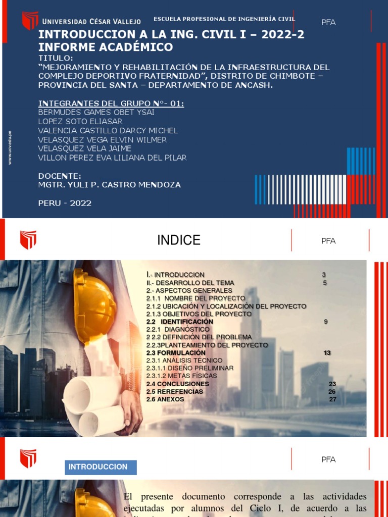 Proyecto Ing. Civil (Informe Final) | PDF | Hormigón | Presupuesto