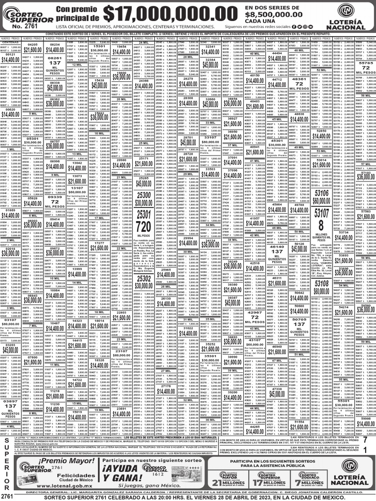 Sorteo Superior 2761 | PDF