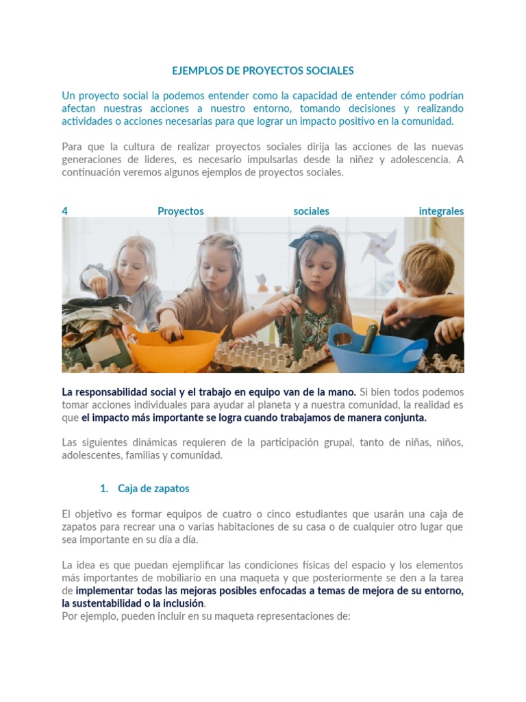 Ejemplos de Proyectos Sociales | PDF | Residuos | Reciclaje