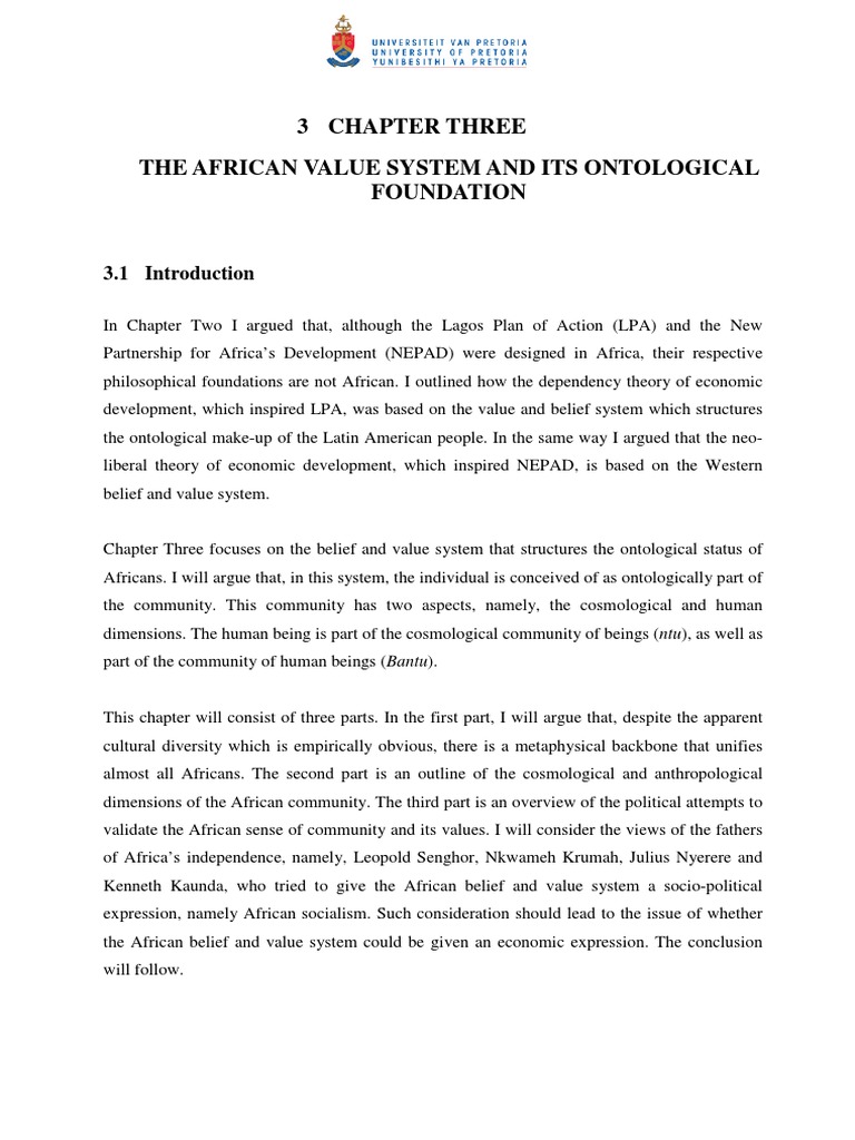 The African Value System | Download Free PDF | Ontology | Concept