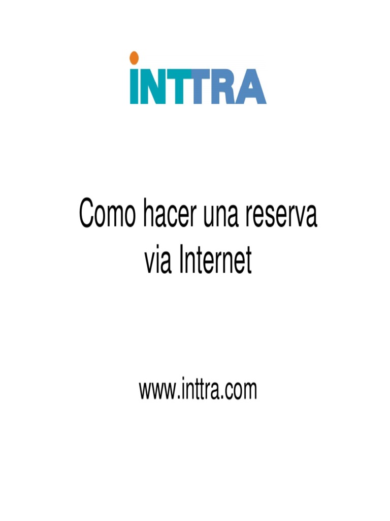 Cómo Reservar en INTTRA Online | PDF | Comunicación | Internet