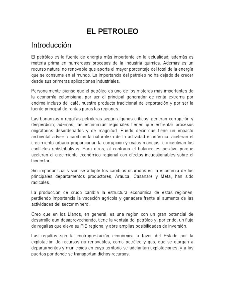 El Petroleo | PDF | Petróleo | Gas natural