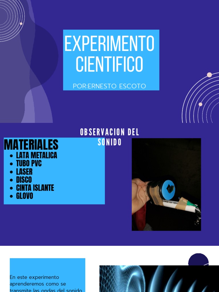 Experimento sobre la transmisión del sonido | PDF