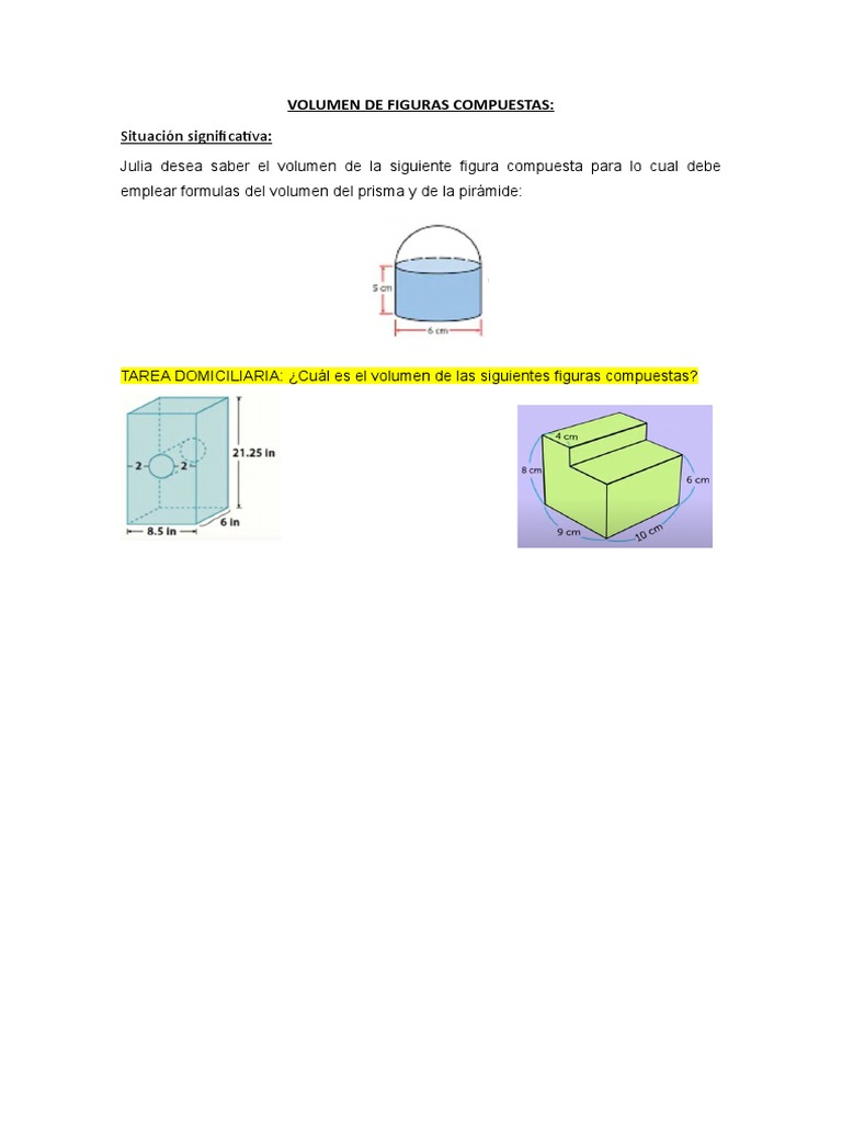 Volumen de Figuras Compuestas | PDF