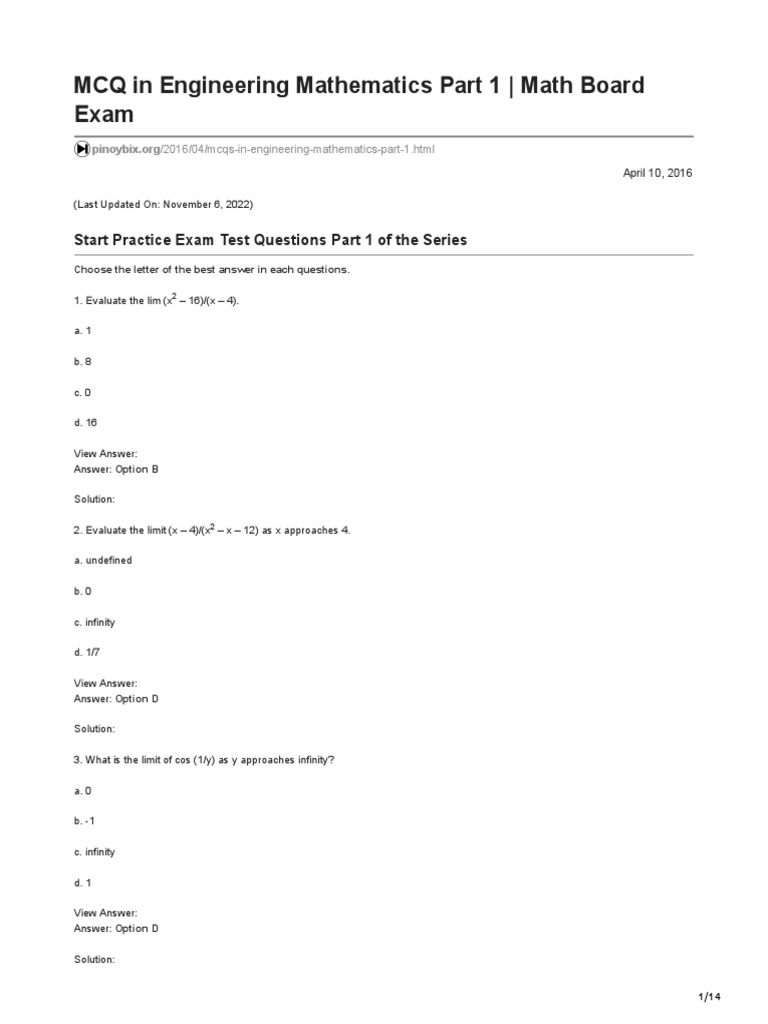 Mathematics Part 1 Math Board Exam | PDF | Sphere | Area